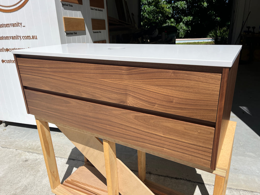 American Walnut · Valley Vanity (1200mm) · 2 Drawer – custom vanity.